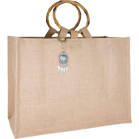 Bags | Large Beach Bag Straw Bag Beach Tote Handmade Bamboo ...